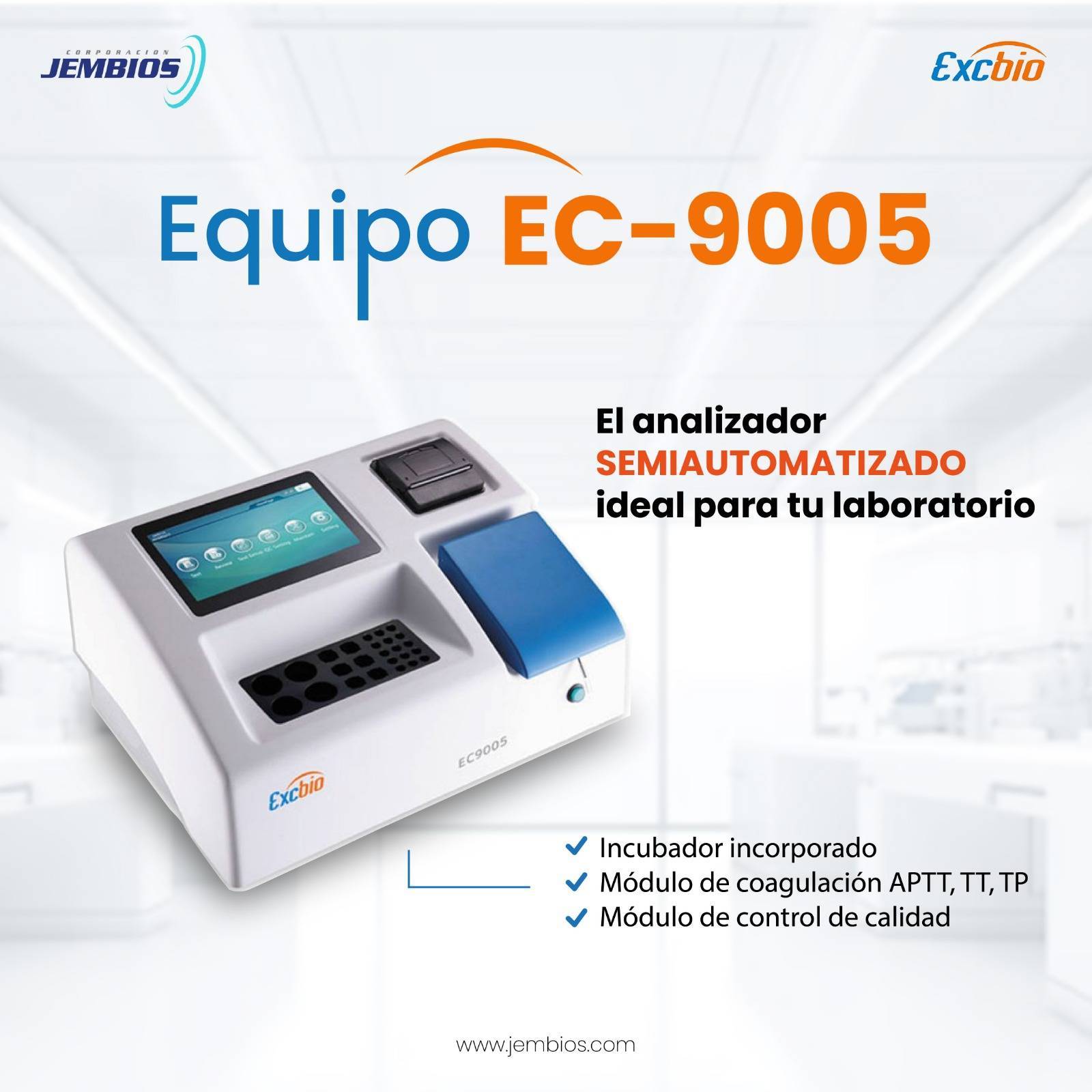 Analizador de Bioquímica Semiautomatizado EXCBIO EC9005 – JEMBIOS CORPORACION